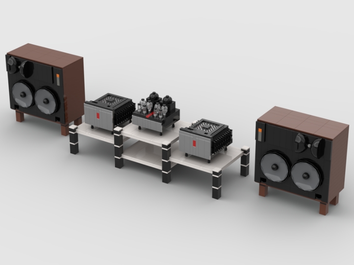 High End Stereo System 2 from BrickLink Studio [BrickLink]