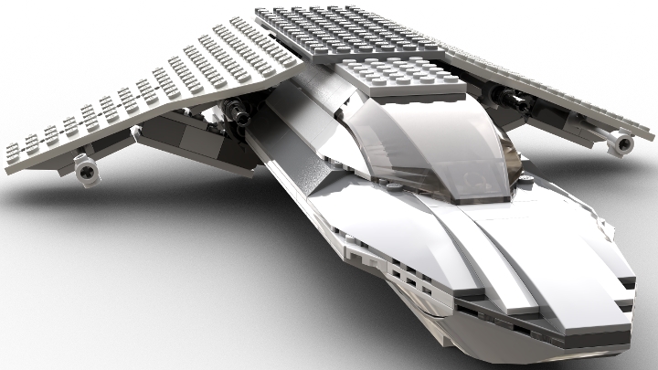 Fixed wing shuttle from BrickLink Studio [BrickLink]