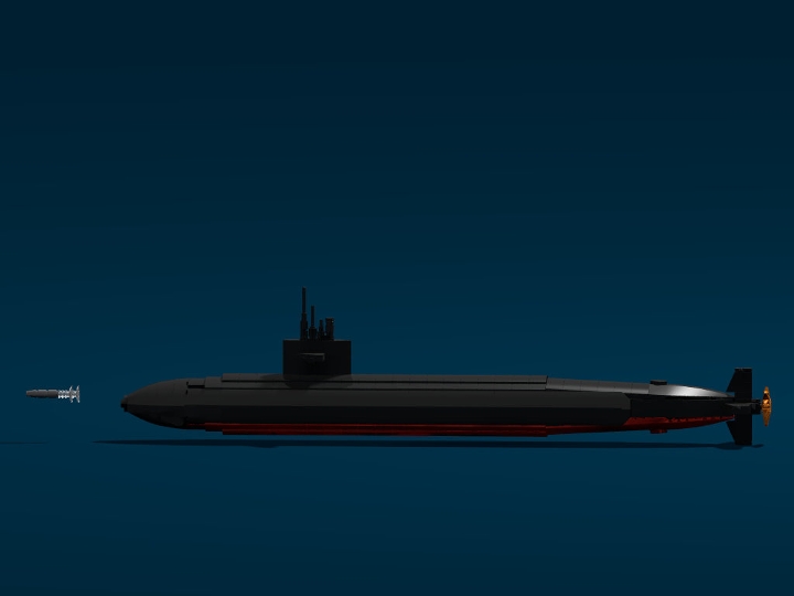 Los Angeles-class submarine (688 Class) 1:300 scale from BrickLink ...