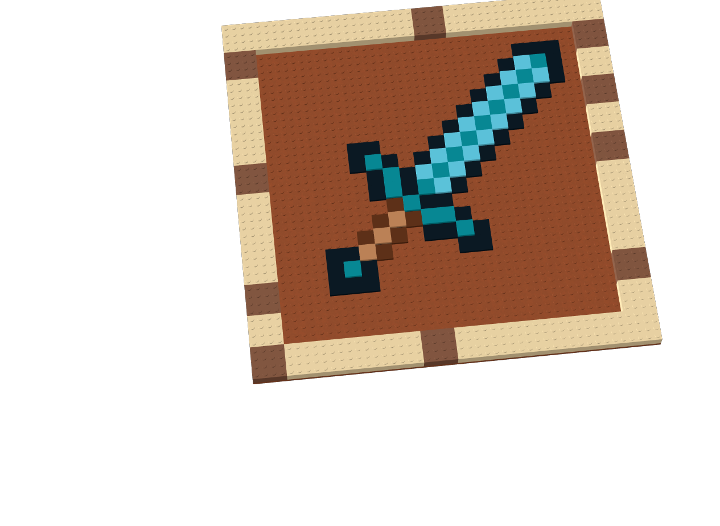 Diamond sword in frame from BrickLink Studio [BrickLink]