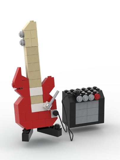 Mini Electric Guitar from BrickLink Studio [BrickLink]