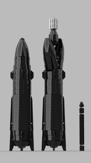 Rocket Lab Neutron (with bonuses) from BrickLink Studio [BrickLink]