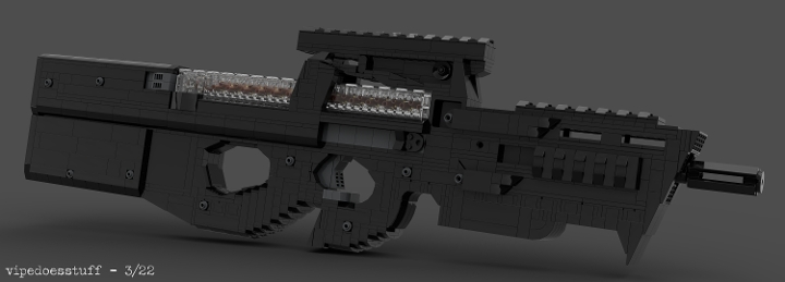 FN PS90 + M-LOK Handguard from BrickLink Studio [BrickLink]
