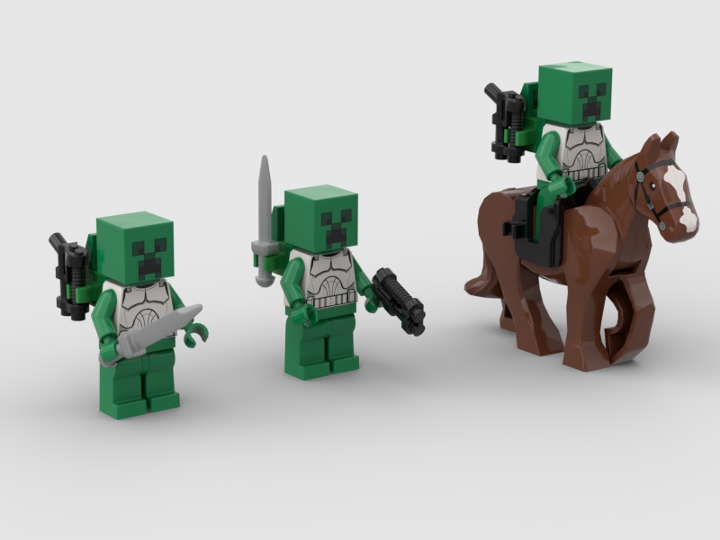 basic creeper soldiers from BrickLink Studio [BrickLink]