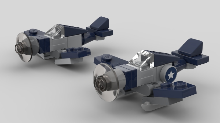 Micro F4U from BrickLink Studio [BrickLink]