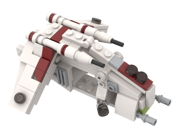Republic Gunship (Microscale) from BrickLink Studio [BrickLink]