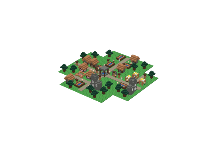 Mini Village (Minecraft) from BrickLink Studio [BrickLink]