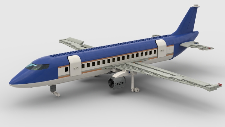 A passenger plane from BrickLink Studio [BrickLink]