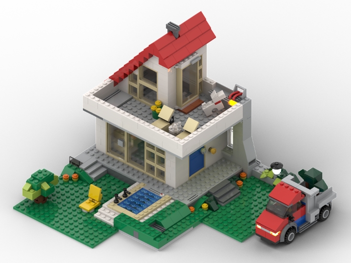 5771 Modern House (medium build) from BrickLink Studio [BrickLink]