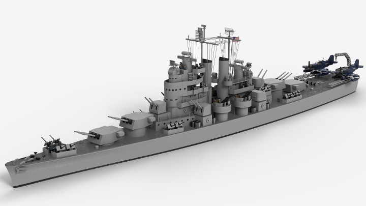 Cleveland Class Light Cruiser from BrickLink Studio [BrickLink]