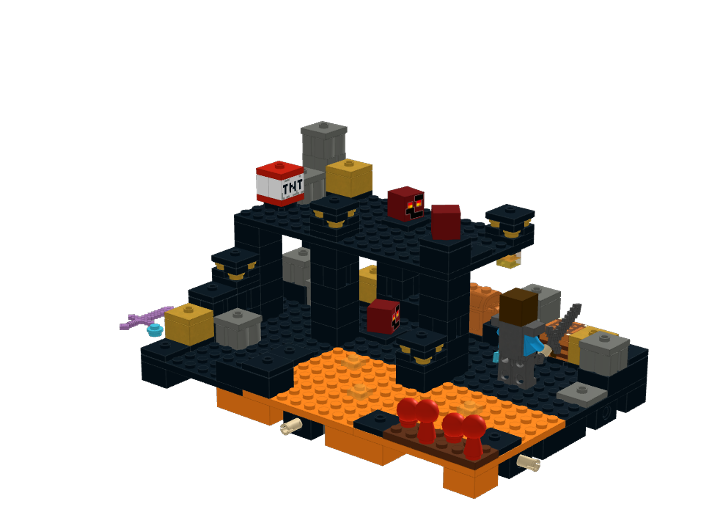 Minecraft Bastion Remnant II from BrickLink Studio [BrickLink]