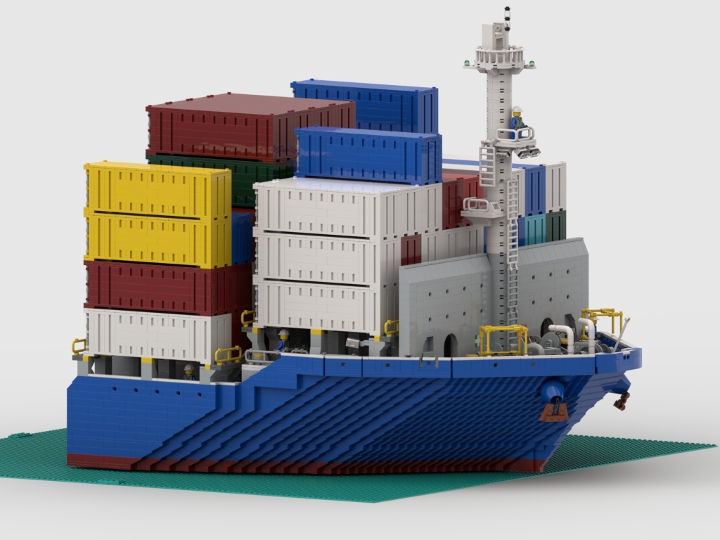 Container ship from BrickLink Studio [BrickLink]
