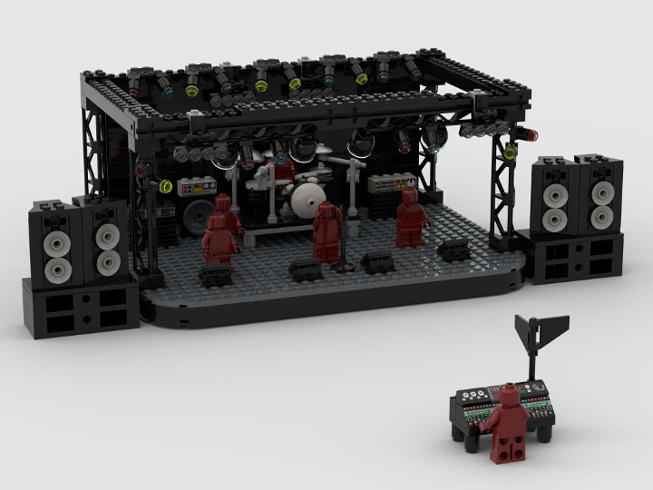 Band Stage with PA and Lights from BrickLink Studio [BrickLink]