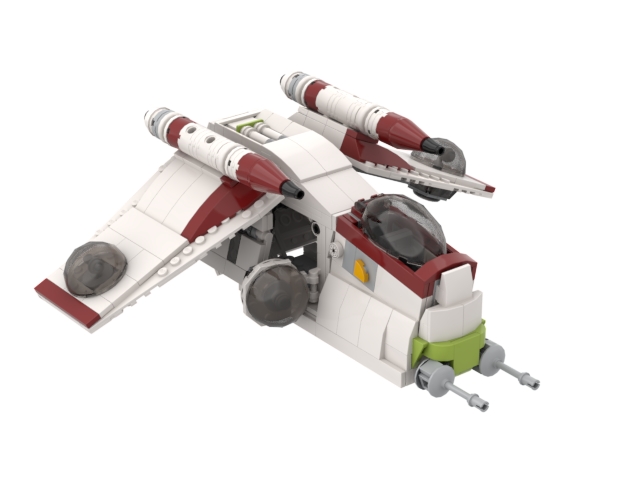 Republic Gunship (Medium Scale) V2 from BrickLink Studio [BrickLink]