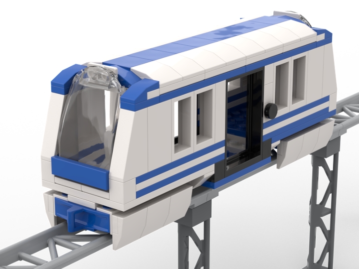 Tram (Rollercoaster Track Compatible) from BrickLink Studio [BrickLink]