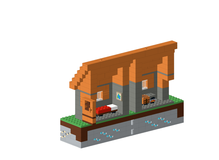 minecraft villager house from BrickLink Studio [BrickLink]