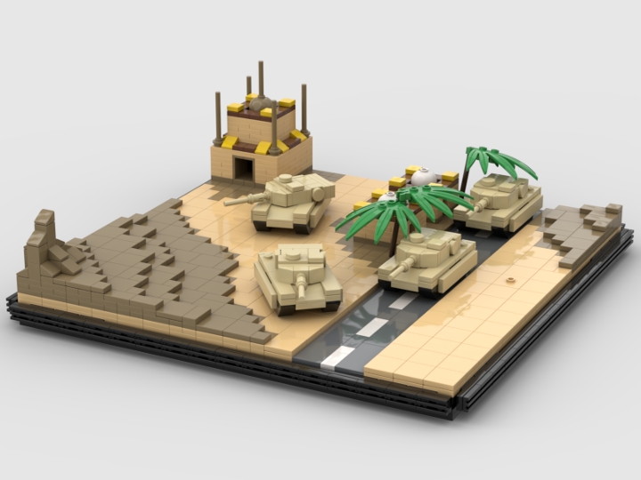 M1A2 Abrams Mini Diorama from BrickLink Studio [BrickLink]