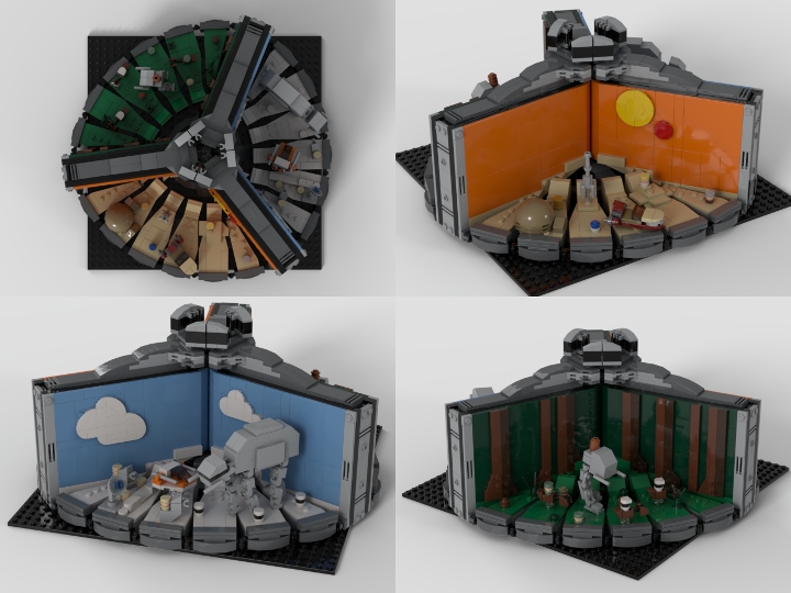 LEGO Star Wars - Original Trilogy - Rotating Diorama from BrickLink ...