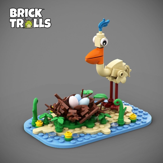 Bird thing and its nest from BrickLink Studio [BrickLink]