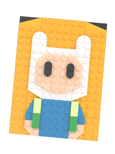 Adventure Time Finn the Human - Brick Sketch from BrickLink Studio ...