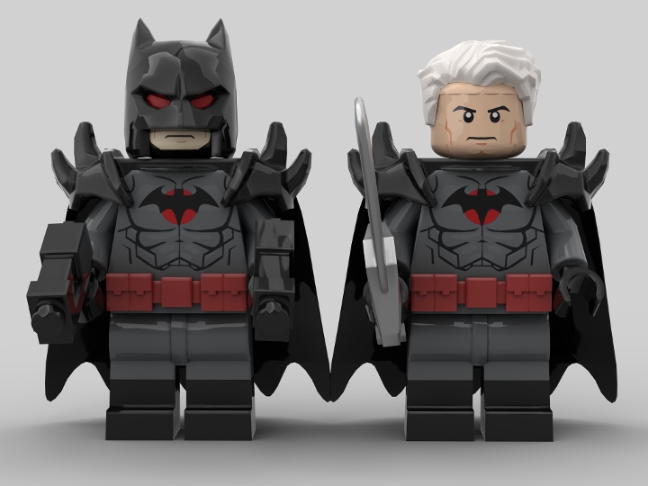 flashpoint batman minifigure concept from BrickLink Studio [BrickLink]