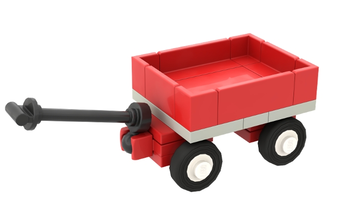 Kids Red Wagon from BrickLink Studio [BrickLink]