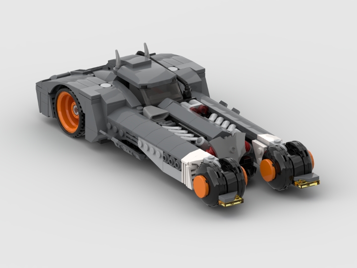 Whiteknight Batmobile an Batcycle from BrickLink Studio [BrickLink]