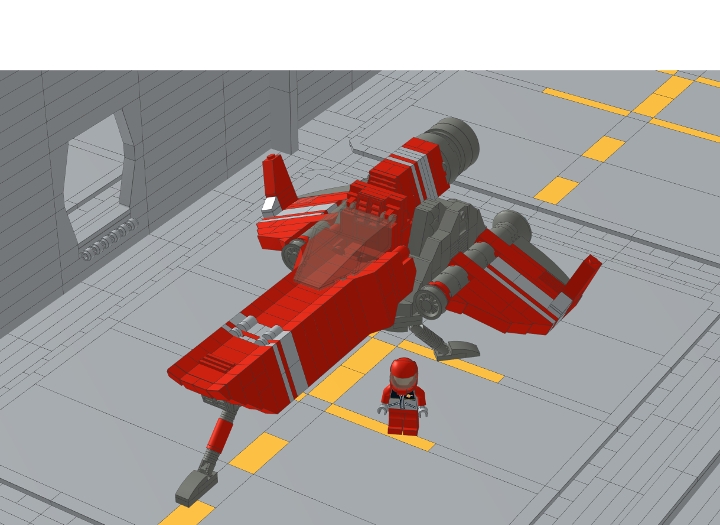 Red Star Space Fighter from BrickLink Studio [BrickLink]