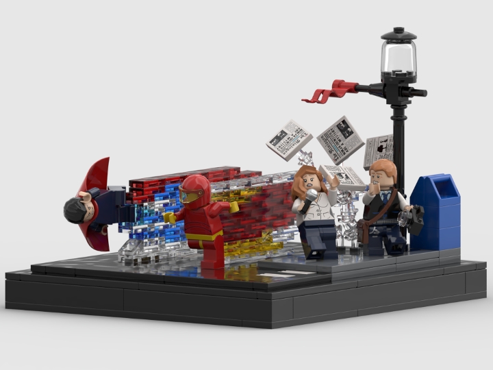 Flash vs Superman Race from BrickLink Studio [BrickLink]