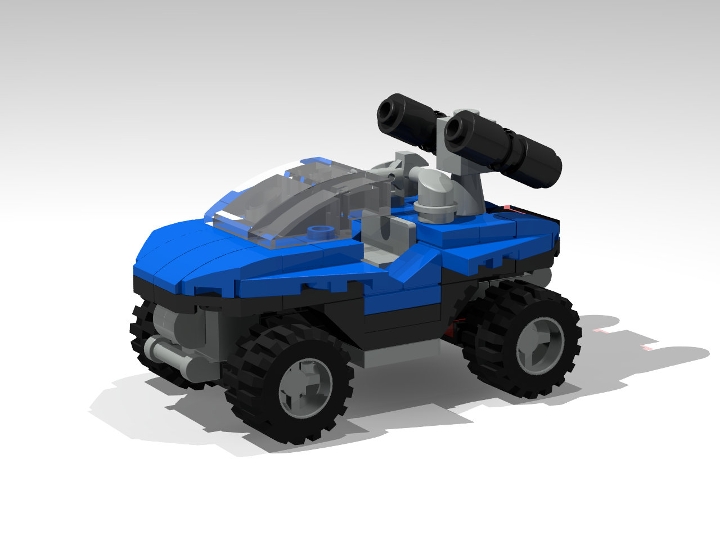 Mini Halo Blue Rockethog from BrickLink Studio [BrickLink]