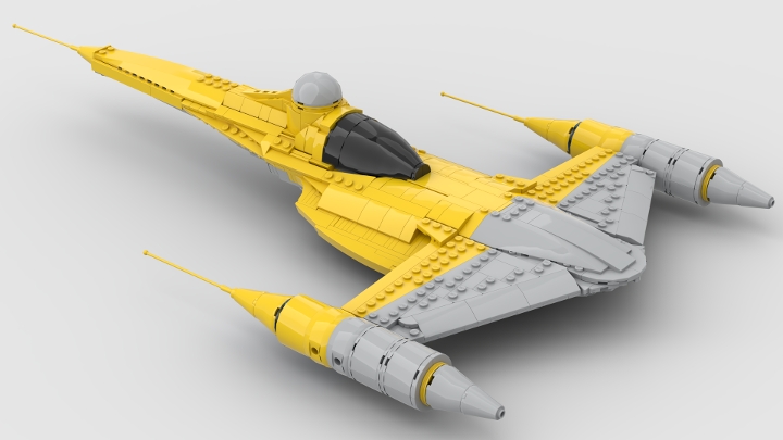 Custom “UCS” Naboo Starfighter (Movie Accurate) from BrickLink Studio [BrickLink]