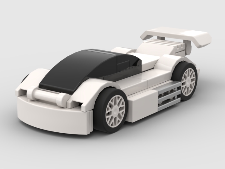Futuristic White Car from BrickLink Studio [BrickLink]