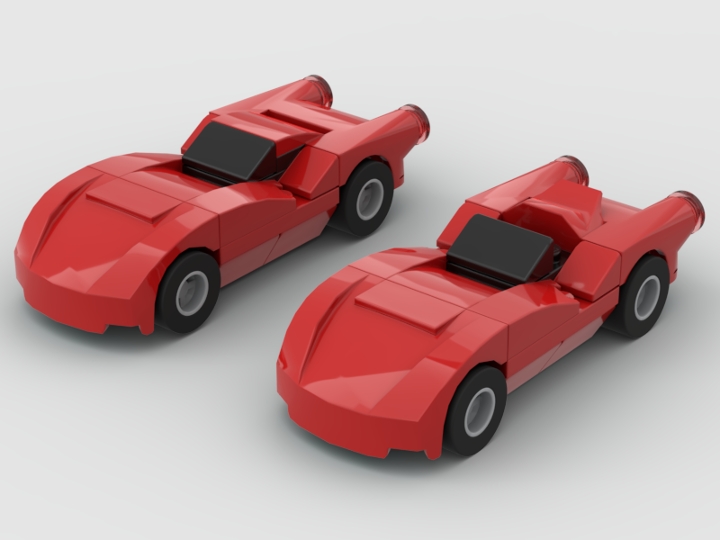 Red Hard-Top Convertible from BrickLink Studio [BrickLink]