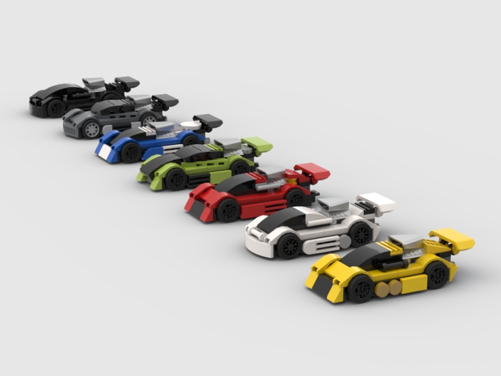 Seven Race Cars from BrickLink Studio [BrickLink]