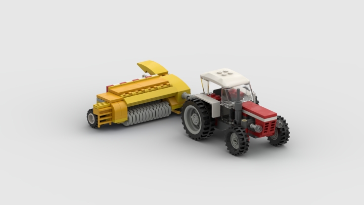 Tractor with Baler from BrickLink Studio [BrickLink]