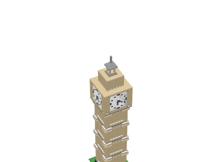 2b2t Illegal Clocktower from BrickLink Studio [BrickLink]