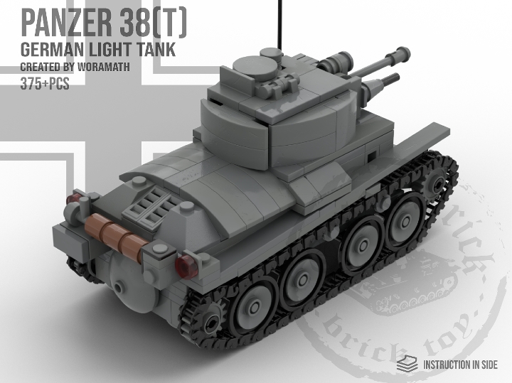 Panzer 38(t) Ausf F from BrickLink Studio [BrickLink]