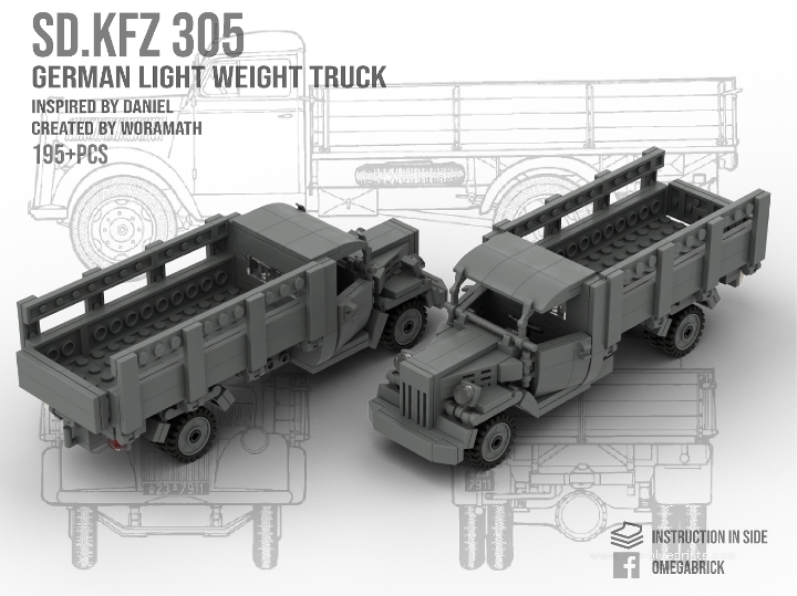 Kfz 305 from BrickLink Studio [BrickLink]
