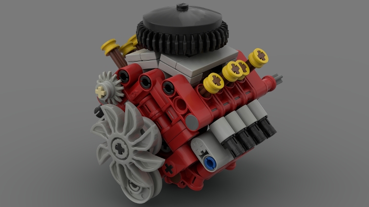 Small Bloc Chevy V8 Engine from BrickLink Studio [BrickLink]