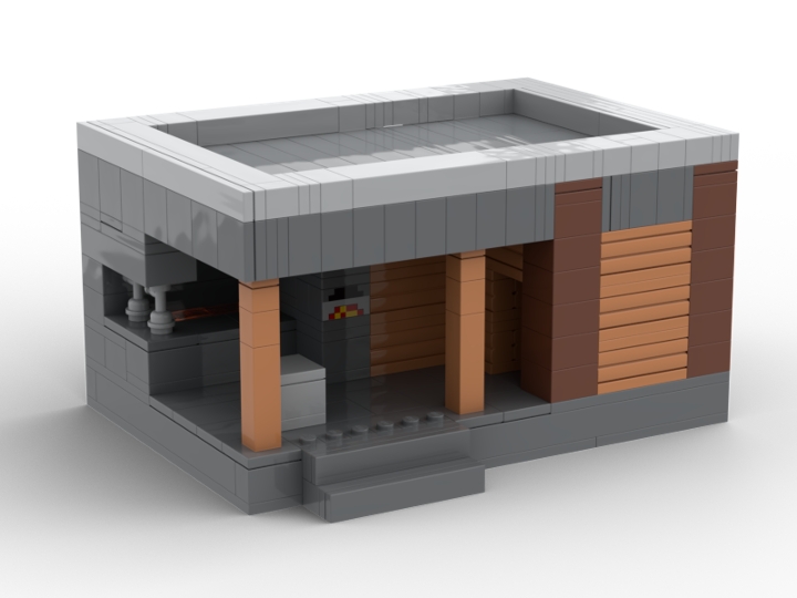 Old Minecraft village blacksmith from BrickLink Studio [BrickLink]