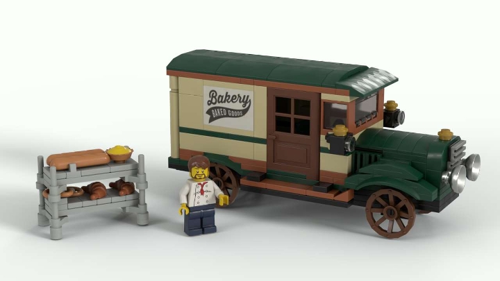 Bakery Delivery Van from BrickLink Studio [BrickLink]