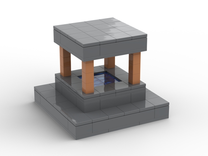 Old Minecraft village well from BrickLink Studio [BrickLink]