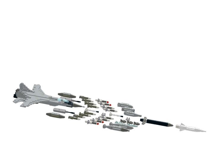 MiG-31 Interceptor w all available weapons from BrickLink Studio ...