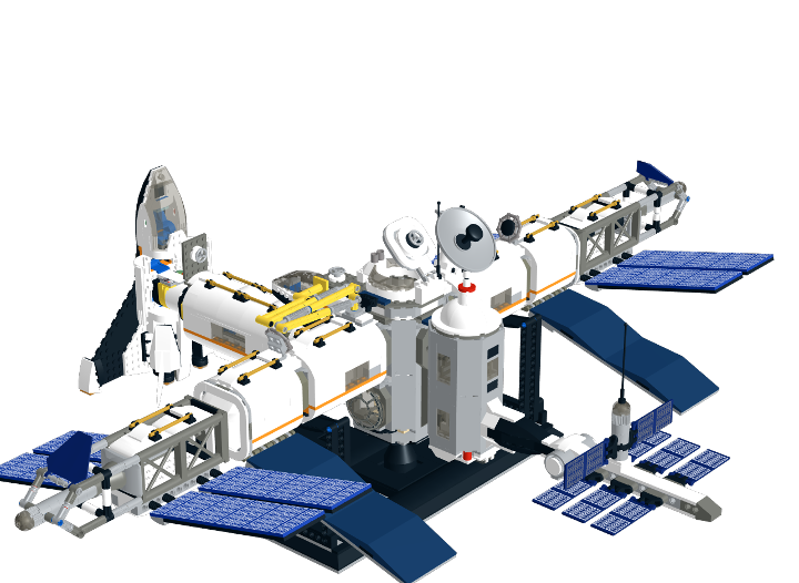 LEGO Space Station (Complete w_Stand_Docked Shuttle) from BrickLink ...