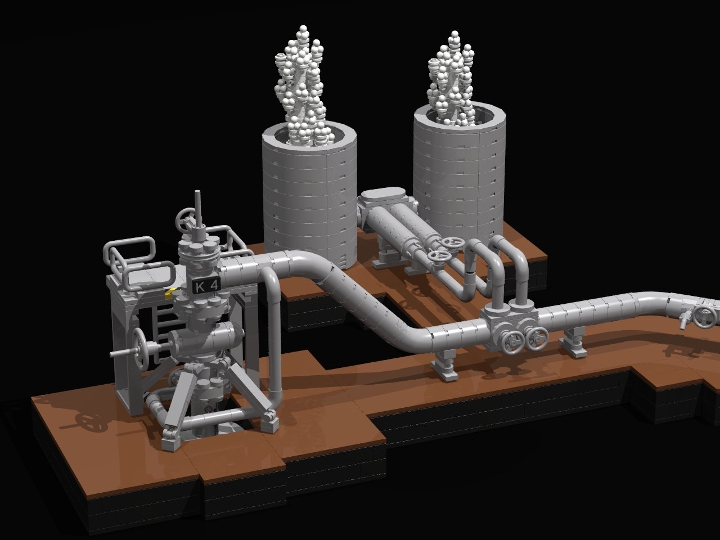 Geothermal well with silencer from BrickLink Studio [BrickLink]