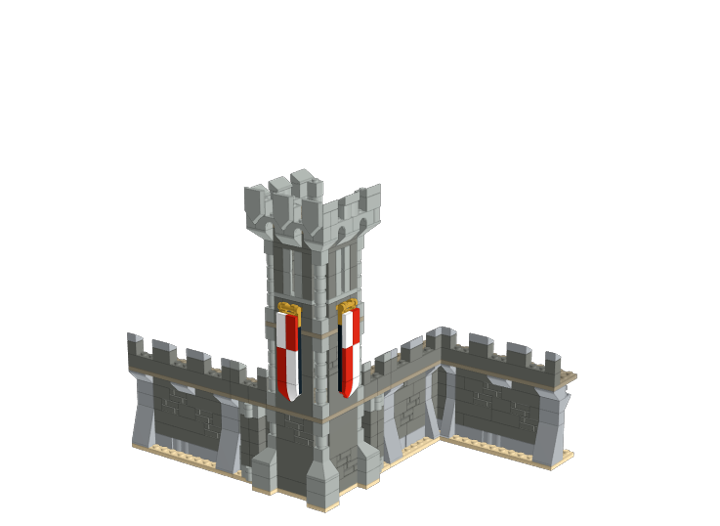 Medieval Castle Modular Sections from BrickLink Studio [BrickLink]