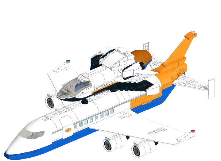 Shuttle Carrier Aircraft_InFlight w_Shuttle from BrickLink Studio ...