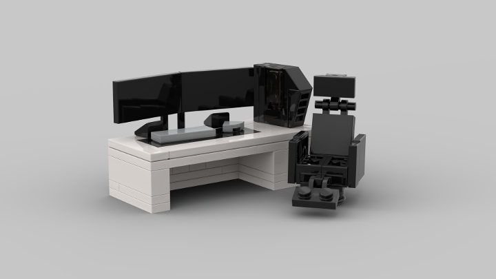 Gaming PC & Office Chair from BrickLink Studio [BrickLink]