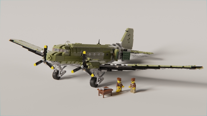 Douglas C-47 skytrain from BrickLink Studio [BrickLink]