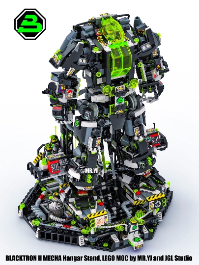 BLACKTRON II MECHA + JGL Hangar Stand from BrickLink Studio [BrickLink]